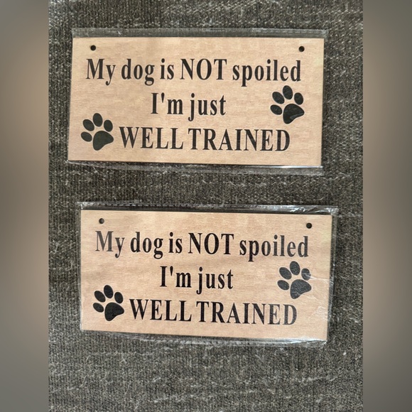 Accents | Welltrained Dog Sign Brown | Poshmark